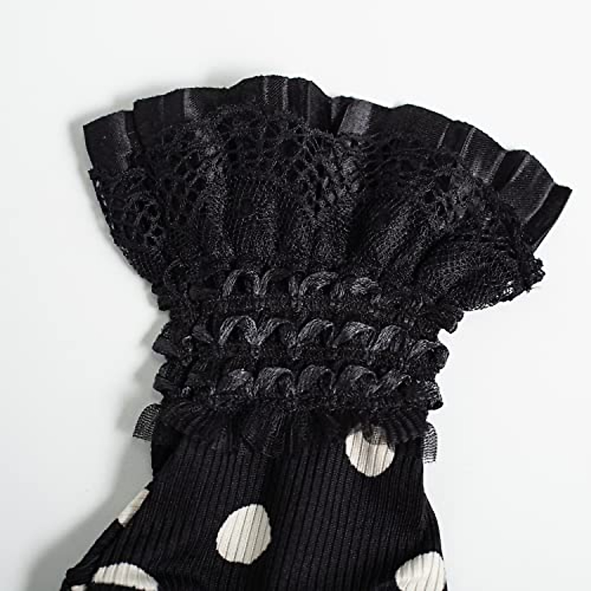 Dog Polka Dots Pattern Shirt Outfit Puppy Clothes for Small Medium Girl Dogs Christmas Holiday Picnic Birthday Party (Black Dot, M)