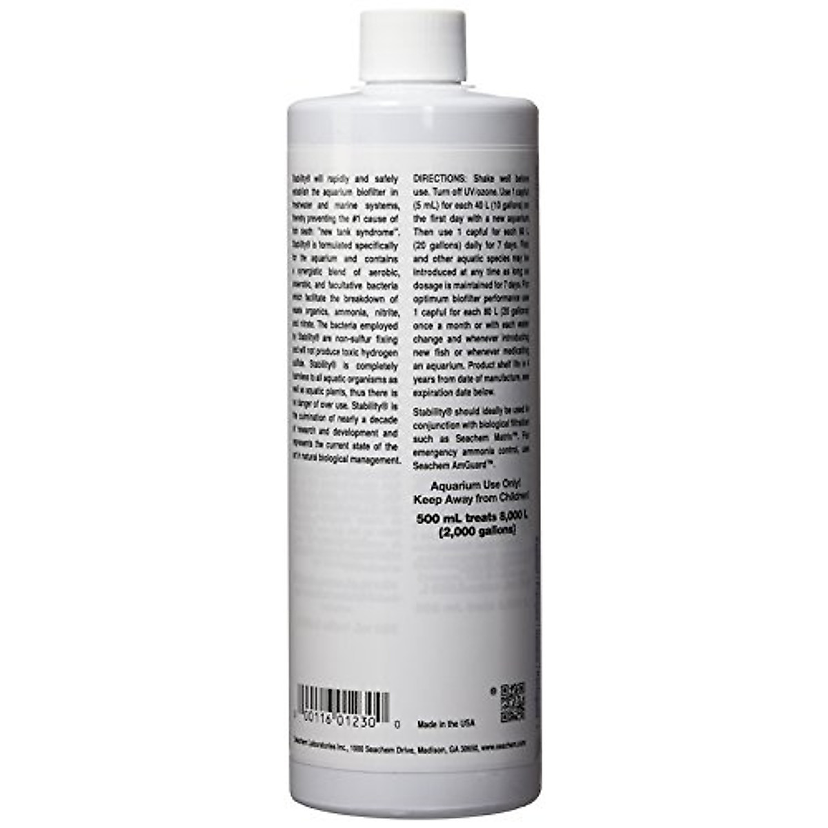 Seachem Stability Fish Tank Stabilizer - For Freshwater and Marine Aquariums, 16.9 Fl Oz (Pack of 1)