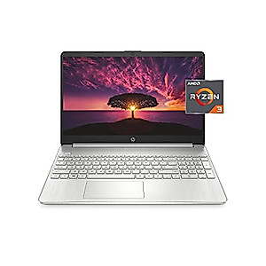 HP 15 Laptop, AMD Ryzen 3 Processor, 8 GB RAM, 256 GB SSD, 15.6” Full HD Windows 10 Home in S Mode, Lightweight Computer With Webcam and Dual Mics, Work, Study, & Gaming (15-ef1050nr, 2021)