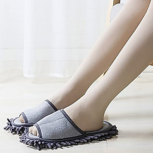 Holibanna 1 Pair Slippers Cleaning Slipper House Floor Cleaning Mop Anti-skid Footwear Mop Socks Mop Shoes for Floor Mops for Floor Cleaning Get Rid of Periods Lovers Indoor Cotton Soles