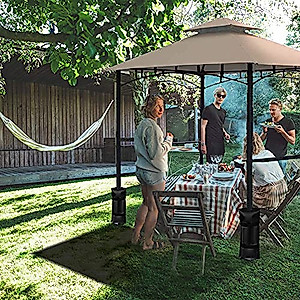 Eurmax USA Foldable Water Weight Bags, Heavy Duty Awning Leg Weights for Pop up Canopy, Tent, Gazebo, Weighted Feet Bag Water Bags, Set of 4(Black)