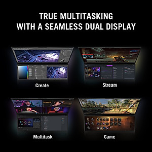 ASUS ROG Zephyrus Duo 16 (2022) Gaming Laptop, 16” Mini LED 240Hz/3ms, QHD 16:10 Display, 100% DCI-P3, NVIDIA GeForce RTX 4090, AMD Ryzen 9 7945HX, 32GB DDR5, 2TB SSD, Windows 11 Pro, GX650PY-XS97