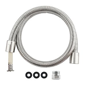 Phivan Commercial Faucet Parts 38" Commercial Sink Faucet Sprayer Hose Stainless Steel Pre-rinse Sprayer Hose Replacement Kit for Most Commercial Dish Spray Flexible Hose Restaurant Industrial Kitchen