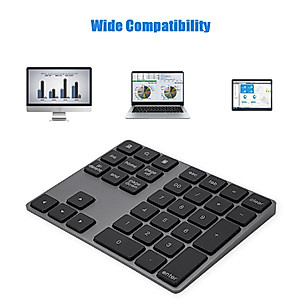 VGEBY 34 Key Numeric Keypad for Computers and Laptops, Portable and , Support,