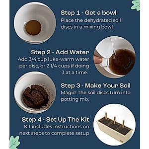 Herb Garden Kit Indoor – Indoor Herb Garden Starter Kit – Dwarf Tomato, Chili Pepper and Eggplant Seeds – Sturdy Reusable Planter, Enriched Soil & Bamboo Labels – Indoor Garden Kit