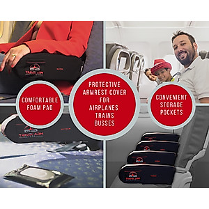 Airplane Armrest Covers - Innovative & Protective Arm Rest Sleeve Covers for You and Your Family on Your Next Air Travel - Comfort & Clean Flight Travel Accessory | 2 Sleeves in the Package