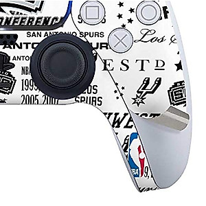 Skinit Gaming Decal Skin compatible with PS5 and compatible with PS5 Digital Edition DualSense Controller - Officially Licensed NBA San Antonio Spurs Historic Blast Design