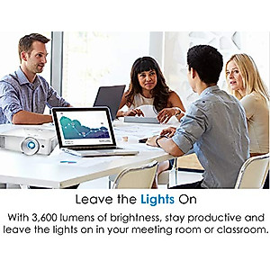Optoma X343 XGA DLP Professional Projector | Bright 3600 Lumens | Business Presentations, Classrooms, or Home | 15,000 Hour Lamp Life | Speaker Built In | Portable Size