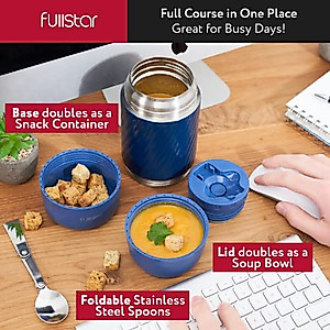 Hot & Cold Food Containers For Lunch Boxes - 20oz Insulated Food Jar for Hot Food & Cold Food, Insulated Food Container - Hot Lunch Box, Hot Food Container - Insulated Lunch Box - Food Thermos