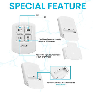 AlltroLite 4 Pack Bulb Portable Wireless COB LED Light Bulb, Battery Operated LED Night Lights, COB LED Cordless Light Switch, Under Cabinet, Shelf, Closet, Nightlight & Kitchen RV & Boat