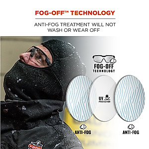 Ergodyne - 59083 Skullerz SKOLL Anti Fog Safety Glasses-Matte Black Frame, Anti-Fog Indoor/Outdoor Lens In/Outdoor Lens