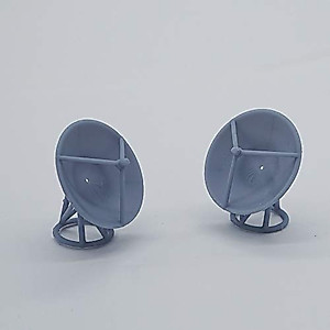 Outland Models Model Railroad Scenery Parabolic Antenna x2 Scale N 1:150