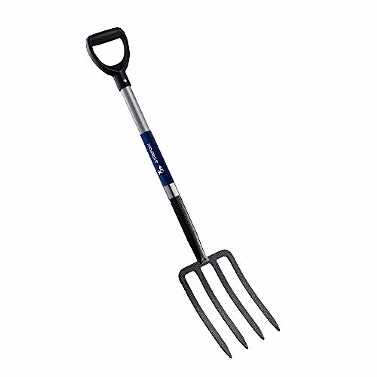 Mujocooker 4-Tine Spading Digging Fork, Garden Digging Spading Fork Forged Steel with D-Grip Handle 41“
