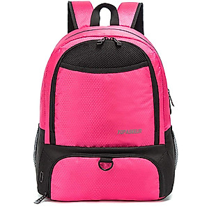 Boys Girls Soccer Bags Soccer Backpack Basketball vollyball Football Bag Backpack youth with Ball Compartment All Sports Gym Bag Rose