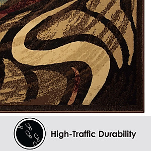 Home Dynamix Catalina Picasso Contemporary Artistic Swirl Area Rug, 7 ft 10 in x 10 ft 2 in, Black