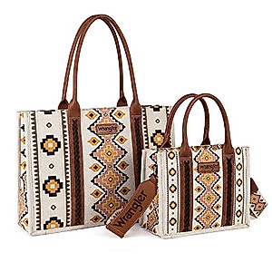 Wrangler Tote Bag for Women Purses Aztec Handbags Western Purses Boho Shoulder Bag ZSY-FBA2-WG2202-8120SCF