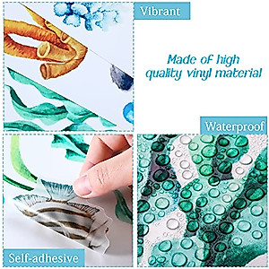 3 Pieces Large Watercolor Sharks Wall Decals Ocean Animal Peel and Stick Wall Sticker Under The Sea Marine Life Theme Decals Nursery Room Home Decor Boy Girl Kid Party Supply, 11.2 x 34.6 Inches