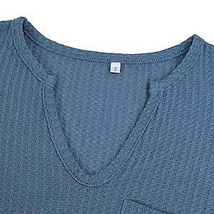 Fall Sweaters Cashmere Sweaters for Women 2023 Fashion Casual Long Sleeve Knit Top V Neck Lightweight Loose Fit Pullover Fall Sweater Blue