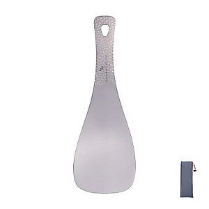 Boundless Voyage Titanium Rice Spoon Short Handle Spoon Cooking Shovel Outdoor Camping Household Rice Shovel Scoop Rice Spoon Thickened Ti1079T