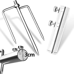 weallbuy Beach Umbrella Sand Anchor with 3 Nails, Heavy Duty Metal Sun Umbrella Holder, Outdoor Umbrella Stand Steel Anchor for Beach Grass Sand