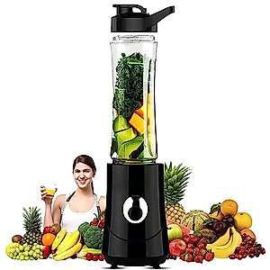 5 Core Smoothie Blender for Shakes and Smoothies, 500ml Powerful 160W Personal Blender & Smoothie Maker with Portable Bottle BPA Free 18 Oz, 4 Stainless Steel Blade, Blenders For Smoothie 5C 421