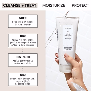 Naturium KP Body Scrub & Mask for Keratosis Pilaris, Bump Eraser Shower Scrub & Exfoliator for Skin, 8 oz