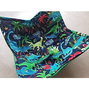 Dinosaur Microwave Bowl Cozy Dino Reversible Microwaveable Potholder Paleontologist Bowl Buddy Children's Kitchen Linens Tyrannosaurus Rex Raptor Kid Gifts Under 10 Handmade Birthday
