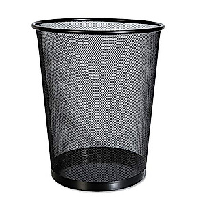 Universal One Mesh Wastebasket, 18 qt, Black, Under 5 Gallons (Universal 20008)