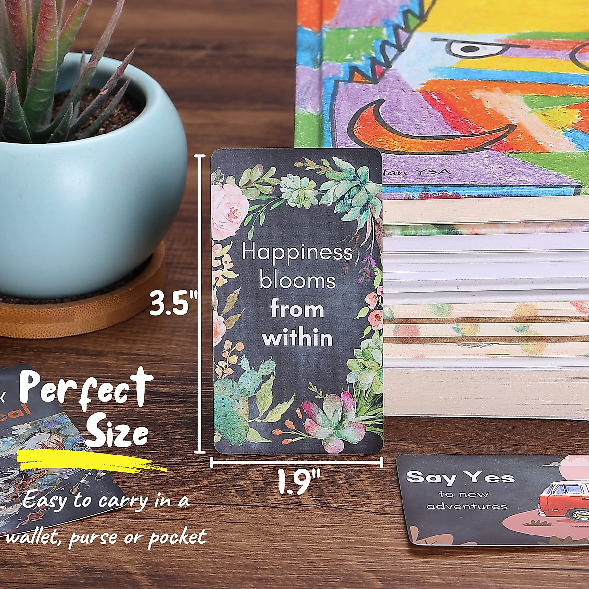 Mr. Pen- Inspirational Cards, 60 pcs, Positive Affirmations Cards, Motivational Cards with Unique Quotes, Inspirational Note Cards, Kindness Cards, Business Card Size and Blank Back(3.5x1.9)