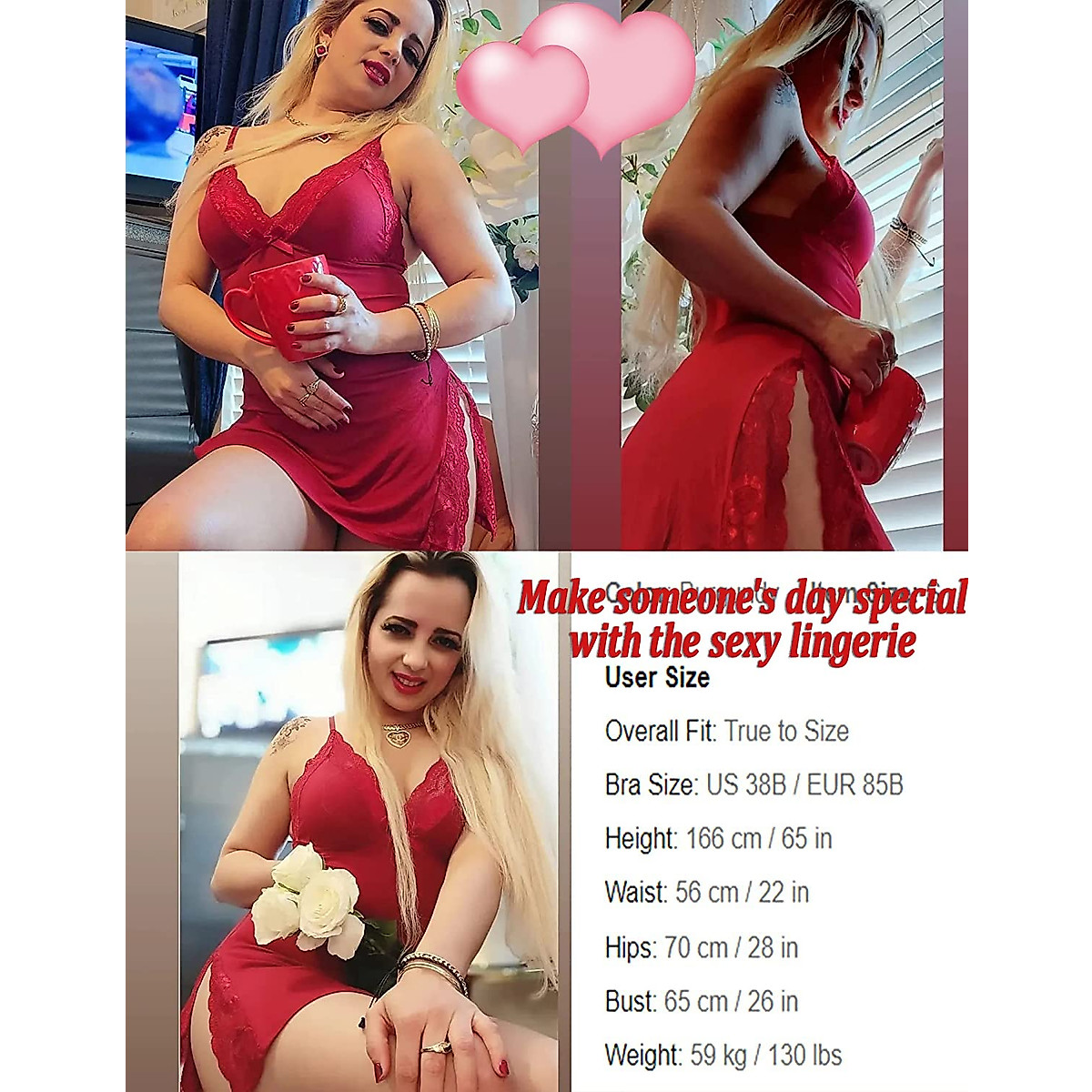 Avidlove Women's Sleepwear Sexy Nightgowns for Women Chemise Lingerie Modal Sleepwear Wine Red M