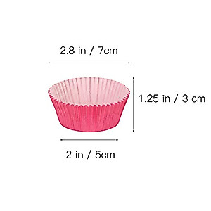 100 Pieces Standard Cupcake Cup Liners, Nonstick Parchment Papers Baking Cups, Safe Food Grade Inks and Paper Grease Proof Cupcake Liners for Baking Muffin and Cupcakes Decoration Cups (Pink 100pcs)