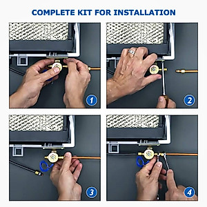 Funmit Humidifier Water Solenoid Valve 4040 Replacement for A.prilaire 220 224 400 500 600 700 Compared to Part # B2015-S85, B2017-S85 | 24 Volts | 2.3 Watts | 60 HZ | Blue