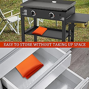 Silicone Blackstone Griddle Cover, 28 Inch Blackstone Griddle Cover Mat, Reusable Heavy Duty Food Grade Blackstone Accessories, Protect Grill From Rust,Insects, Leaves