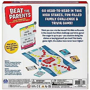 SPIN MASTER GAMES Beat The Parents Classic Family Trivia Game, Kids vs Parents for Ages 6 and up