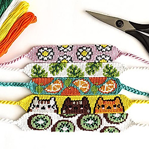 Caydo Embroidery Floss 50 Skeins Cross Stitch Thread, Friendship Bracelets String with 12 Pieces Floss Bobbins