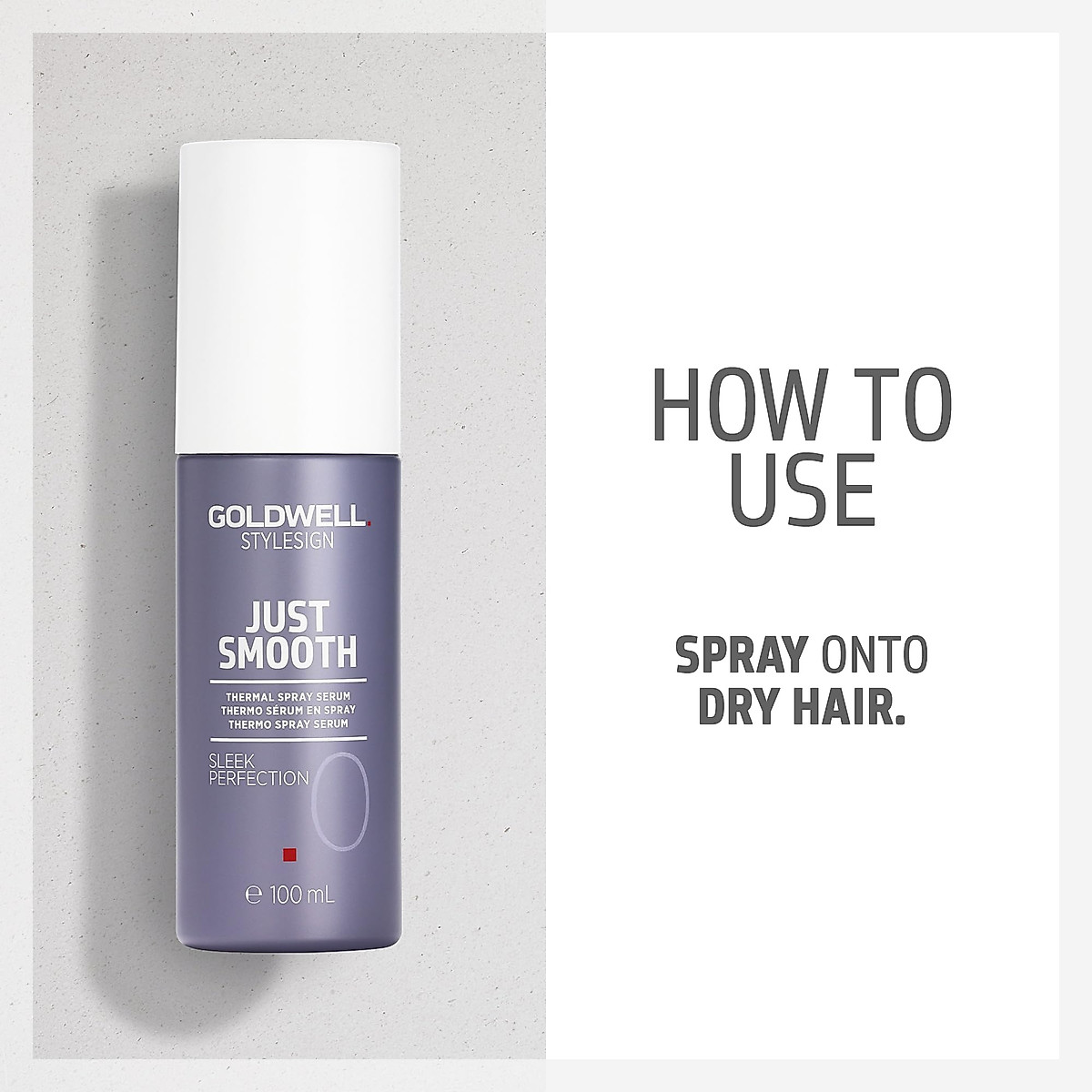 Goldwell StyleSign Just Smooth Sleek Perfection Thermal Spray Serum, 3.3 Fl Oz