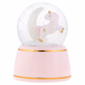 Stephen Joseph, Unicorn Snow Globe, Blows Shimmer and Lights Up, Nursery, Birthday, Kids Snow Globe