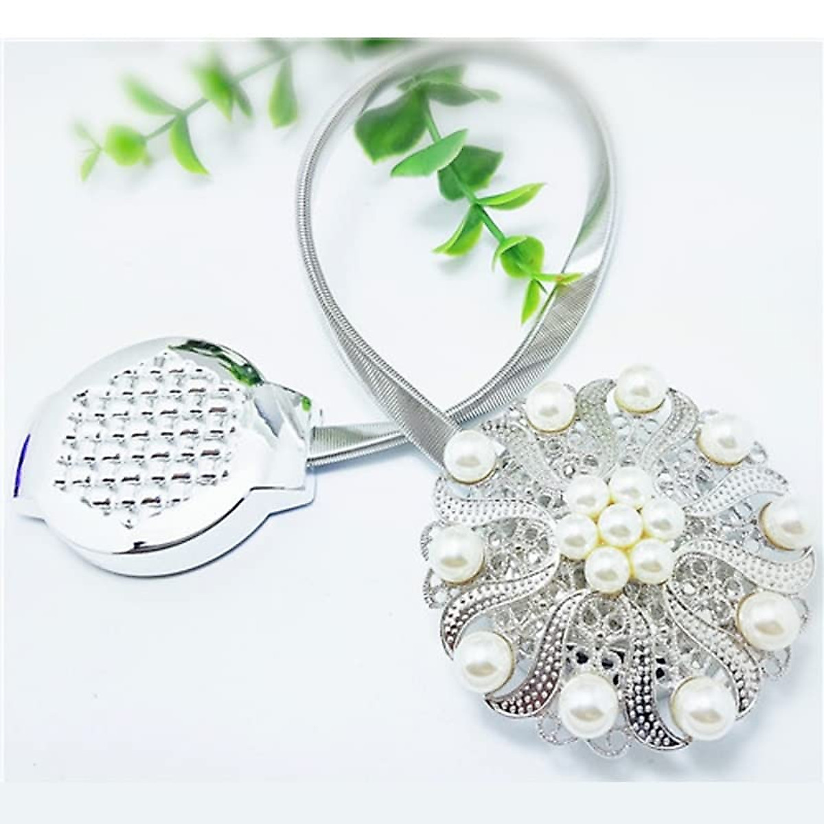 Pearl Magnetic Curtain Tieback Magnet Window Screening Clip Living Room Accessories Elegant Curtains Buckle Tie Backs Holder (Color : Small, Size : As Show)