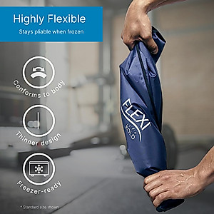 2 FlexiKold Gel Ice Packs (Standard Large: 10.5" x 14.5") - Reusable Cold Pack for Injuries, for Back Pain Relief, Migraine Relief Pad, After Surgery, Postpartum, Headache, Shoulder - 6300-COLD 2PK