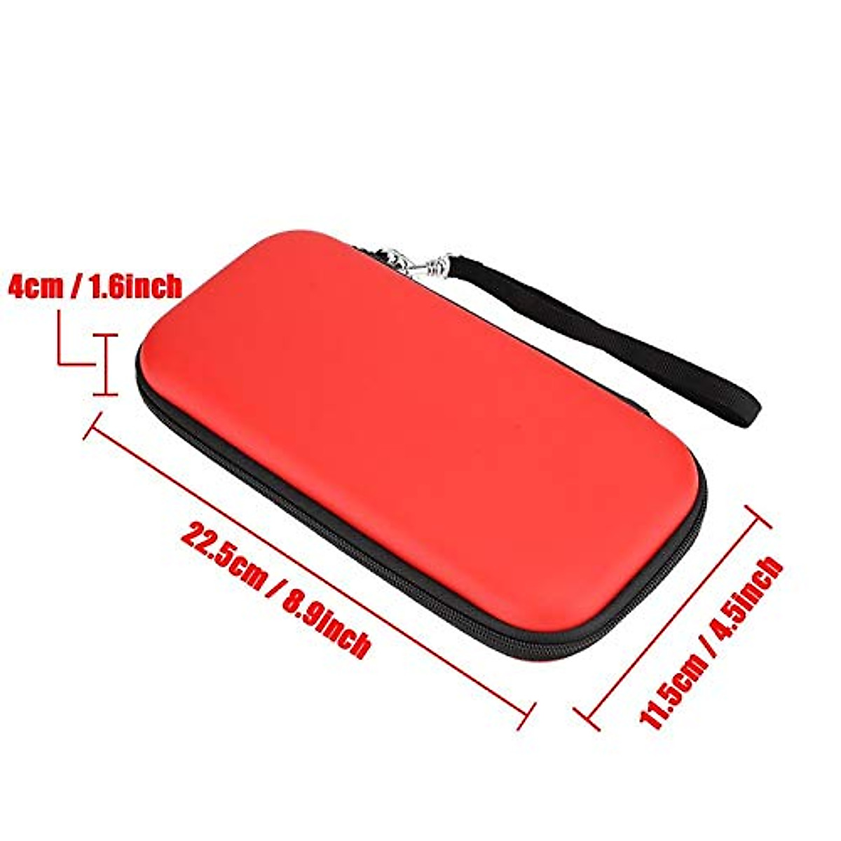 Aoutecen Lite Game Storage Bag, Hard Shell Waterproof Anti-Collision,Anti-Fall Scratch Resistant Game Consloe Carrier Hand Strap for Outdoor for Travel(red)