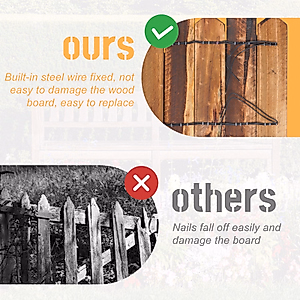 Gtouse Wooden Fence Edging, Garden Fencing Border, Wood Landscape Edging Border for Decorative Spring Garden Patio Pathway Courtyards Balconies Planting Fences