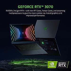 Razer Blade 15 Base Gaming Laptop 2021: Intel Core i7-10750H 6 Core, NVIDIA GeForce RTX 3070, 15.6" FHD 1080p 144Hz, 16GB, 512GB SSD - CNC Aluminum - Chroma RGB Lighting - Thunderbolt 3