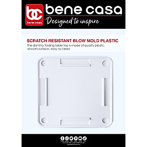 Benecasa Blow Mold Domino Game Table