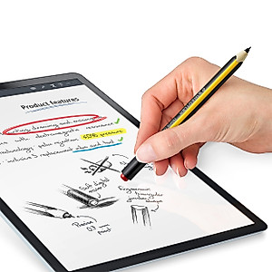 STAEDTLER Noris digital jumbo 180J 22. EMR Stylus with soft digital eraser. For digital writing, drawing and erasing on EMR equipped displays, yellow-black (check the compatibility list)