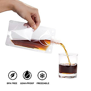 Hillside-Kit Plastic Flasks Concealable and Reusable Drink Bags 8OZ Leak-Proof BPA-Free Flasks for Travel Outdoor Sports