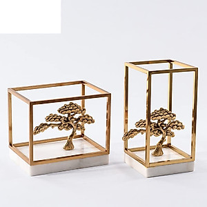 ORGJWD Copper Metal Ornaments Model Room Sales Office Bookcase Desk Bogu Shelf Decoration