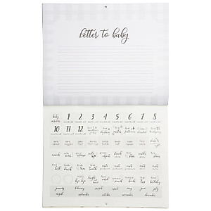 C.R. Gibson BA3-24591 Gender Neutral Welcome Baby's First Year Keepsake Calendar, 11" W x 18" H, Gray and Silver