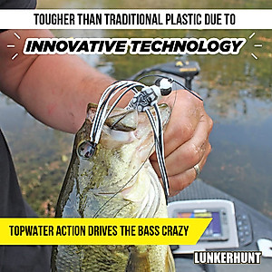 Lunkerhunt Dragonfly Fishing Lures | Most Realistic Weedless Bass Fishing Lure | Great Top Water Bass Fishing Lure with Double Skirted Wings | Perfect for Bass, Trouth and Pike, Weedless Bait