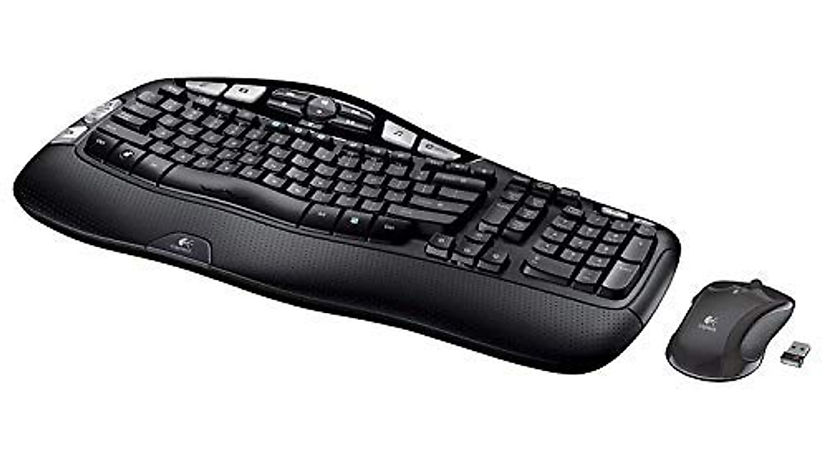 Logitech MK550 Wireless Wave Keyboard and Mouse Combo | Ergonomic ...