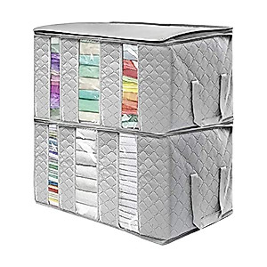 Vetitkima Storage Bags for Blankets and Quilts, Home Closet Storage Bags Clothes Container Bag Foldable